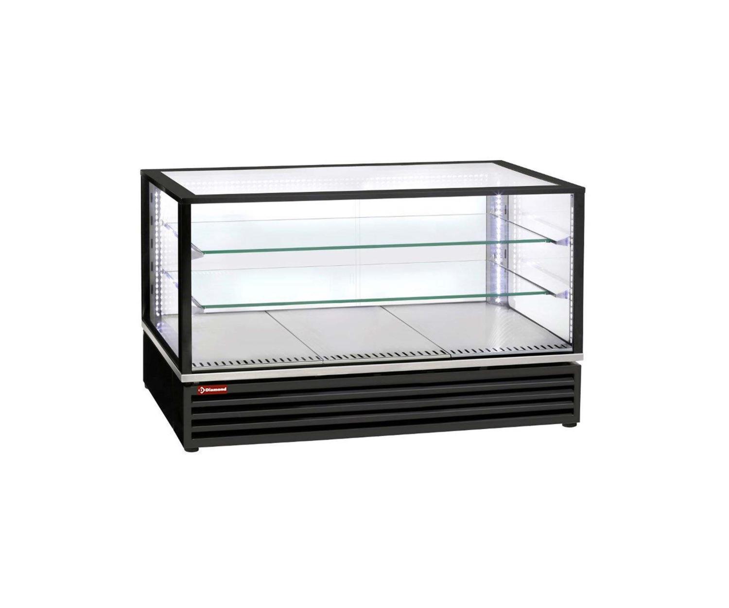 Koelvitrine - H 73.5 x 118.5 x 65 CM - Tafelmodel - Zwart - Diamond ...